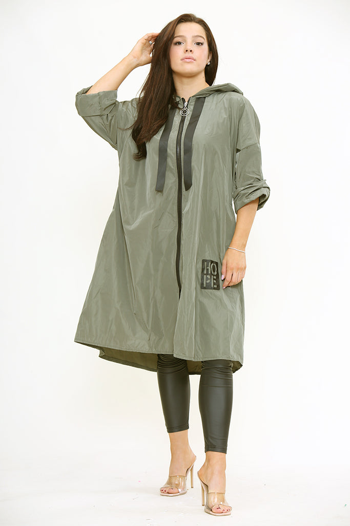 Lightweight Raincoat Hooded Hope Print (Regular & Plus Sizes) | Envy ...